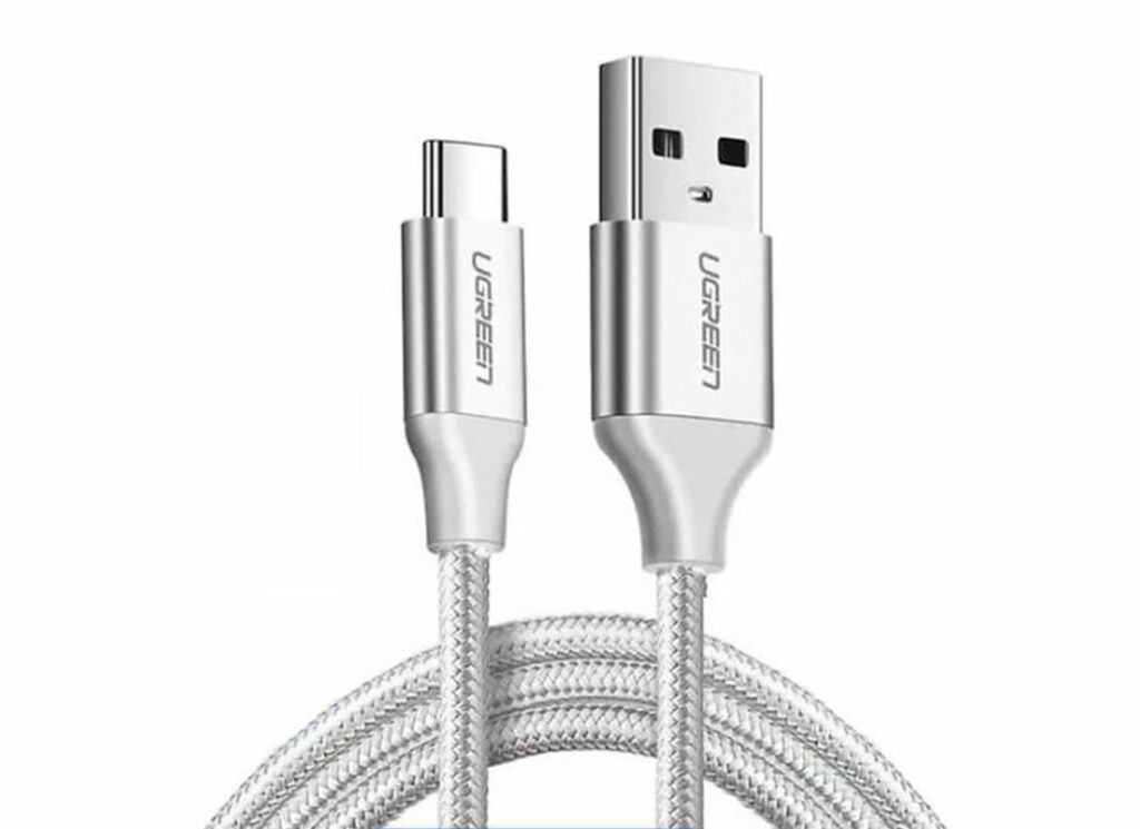 UGREEN USBC to USB2.0 1.5m Braided Cable-White (GrimworX) – GrimworX